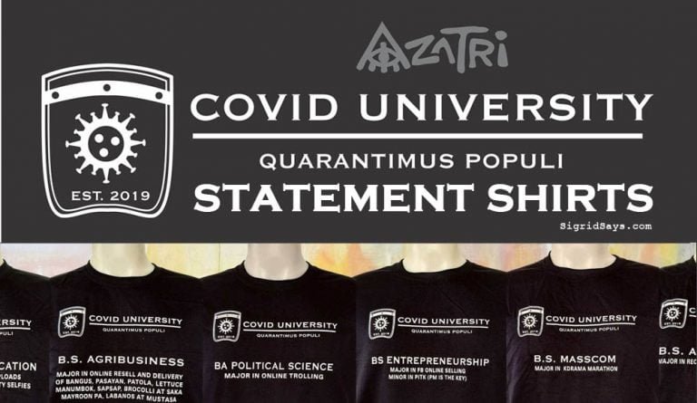 COVID University Statement Shirts Available Online